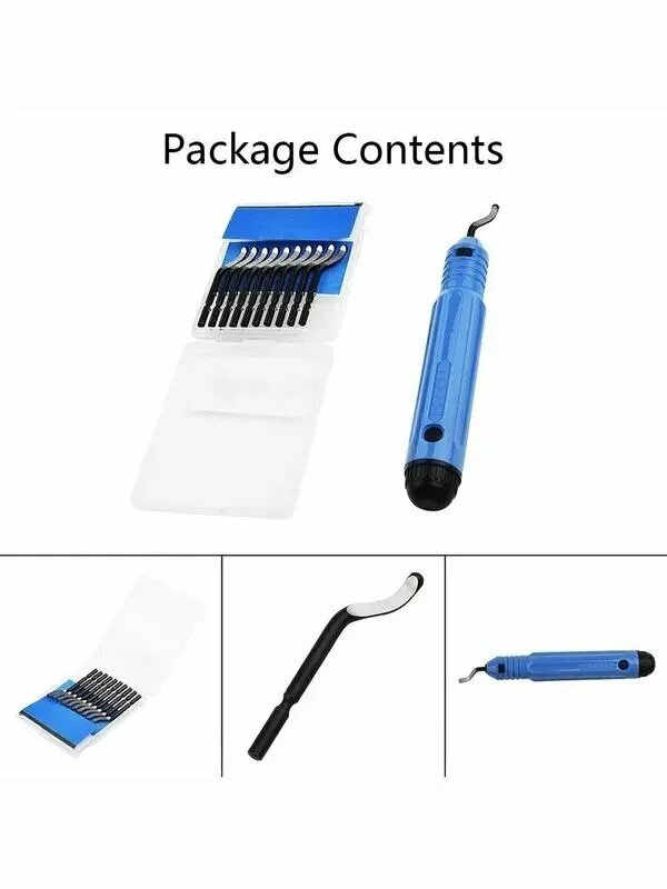 Нож для снятия заусенцев, шабер (риммер) по металлу 10 лезвий