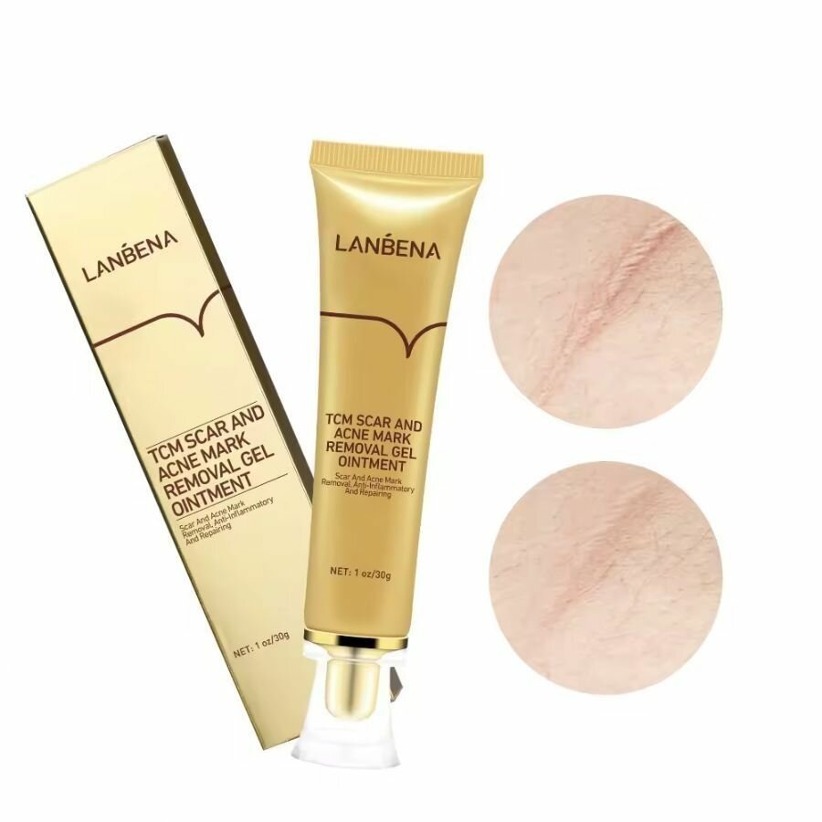 Инновационный гель LANBENA для лица, груди и живота, признанный бестселлер, эффективно корректирует растяжки, постакне, шрамы, рубцы и пигментацию тела