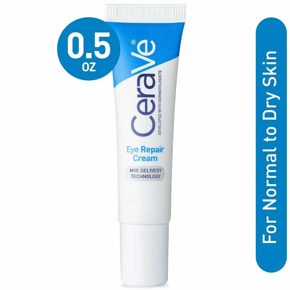 CeraVe Eye Repair Cream Восстанавливающий крем для глаз против темных кругов и отеков, 0,5 унции