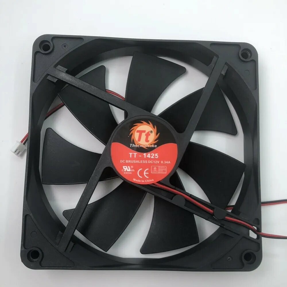 TT-1425 14025 DC12V 0.34A Вентилятор охлаждения блока питания Silent Chassis 14CM 2 провода