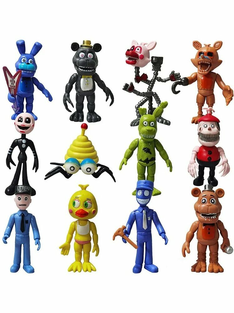 Набор Фигурок Аниматроник 10 героев (Five Nights at Freddy's - FNAF) Наф 5 ночей с Фреди,7-11cm