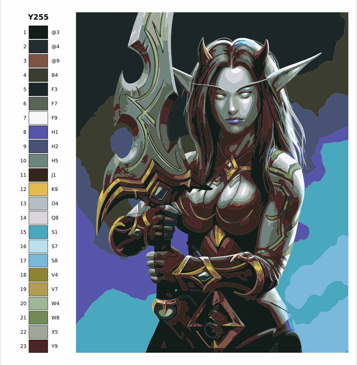 Картина по номерам Y-255 "Игра World of Warcraft" 60х80