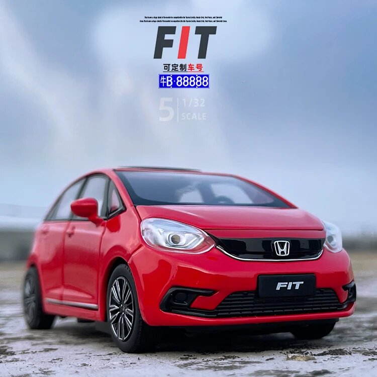 JKM Honda Fit 1/32 металлическая модель автомобиля Красный, Красный