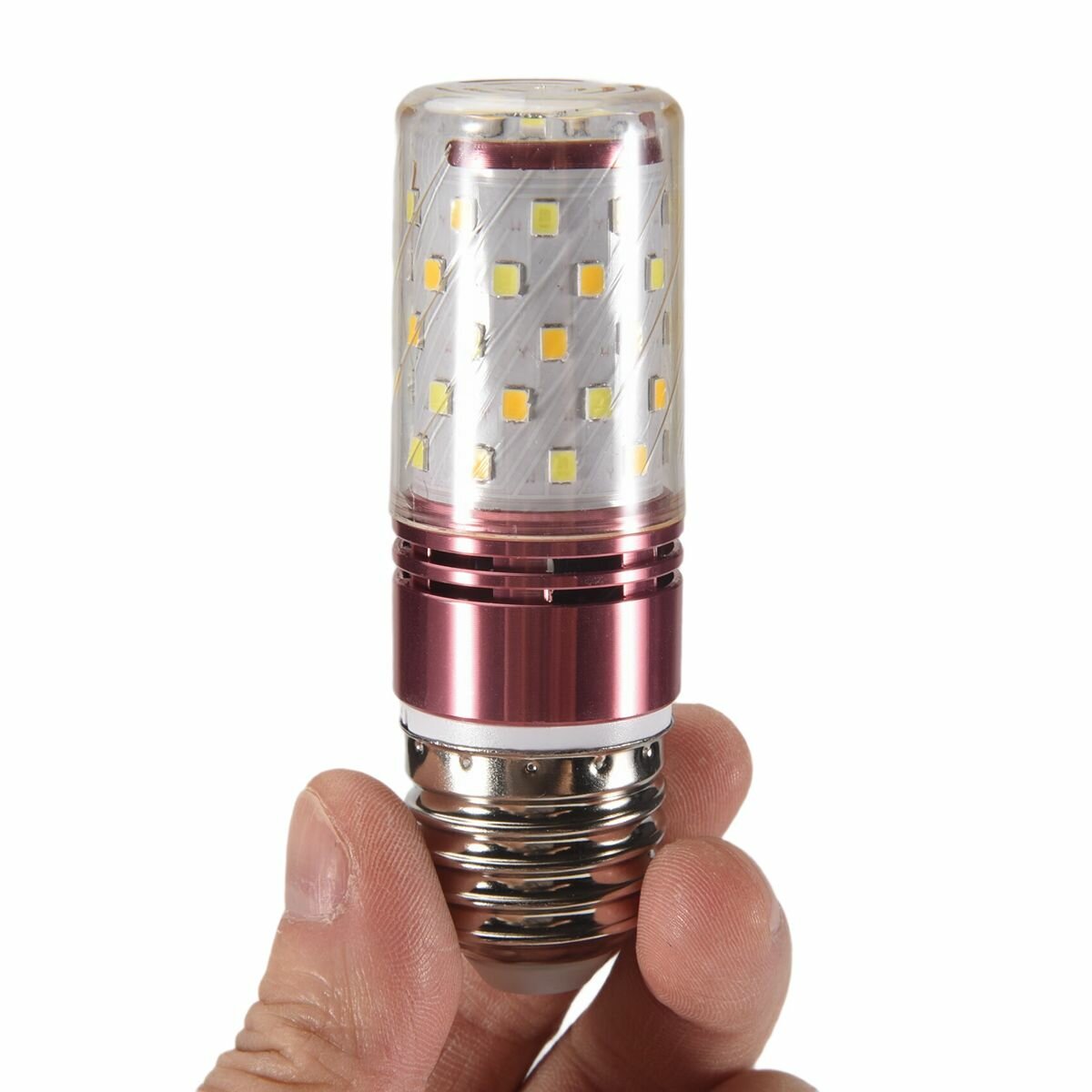 Светодиодная лампа кукуруза SMD с 3 цветовыми температурами E27, теплый белый, 12 Вт