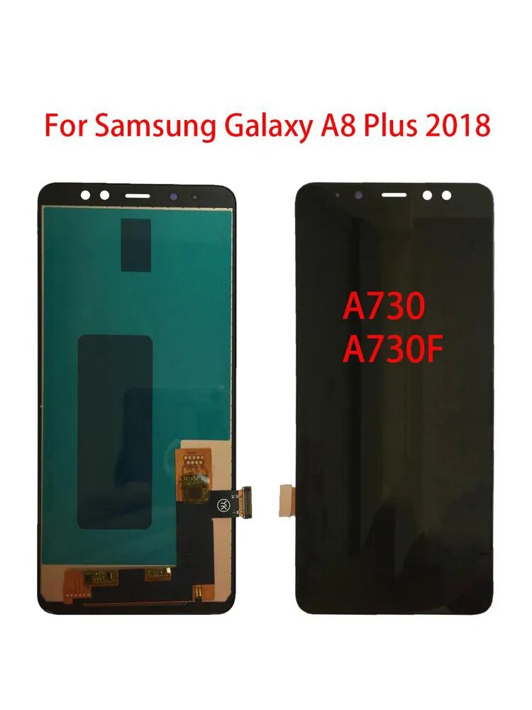 Дисплей на Samsung Galaxy A8 Plus A730 в сборе с тачскрином Черны