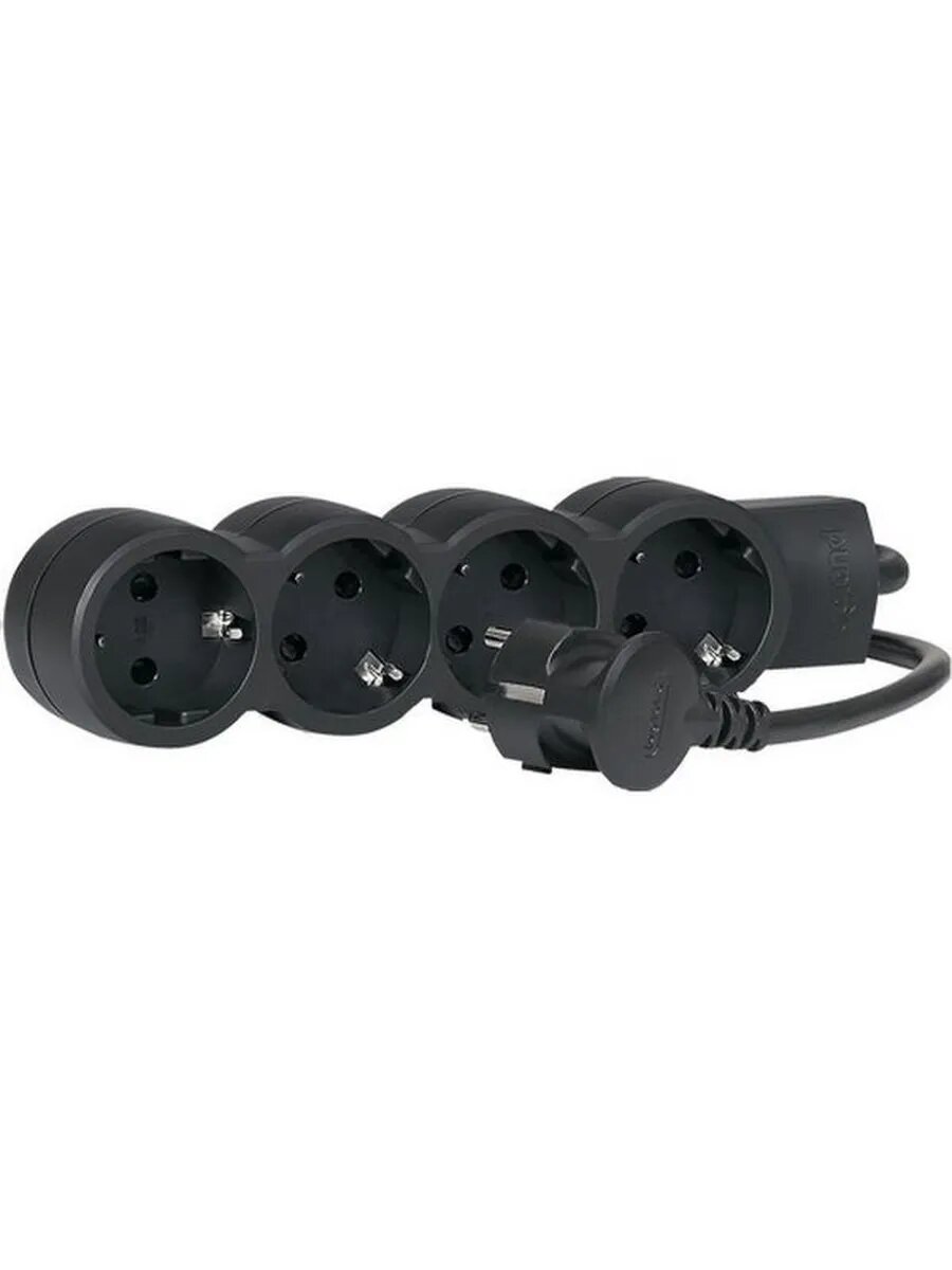 Удлинитель Legrand Стандарт 4X2К+З 3м черный (695028)