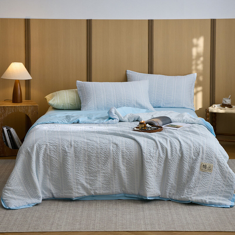 Новое корейское летнее одеяло из жаккардового катионного хлопка с окрашенной пряжей для мамы и ребенка типа А с