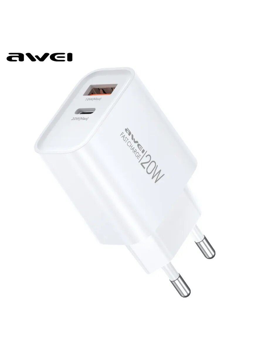 Зарядное устройство Awei PD60, USB Power Delivery, быстрая зарядка до 20Вт