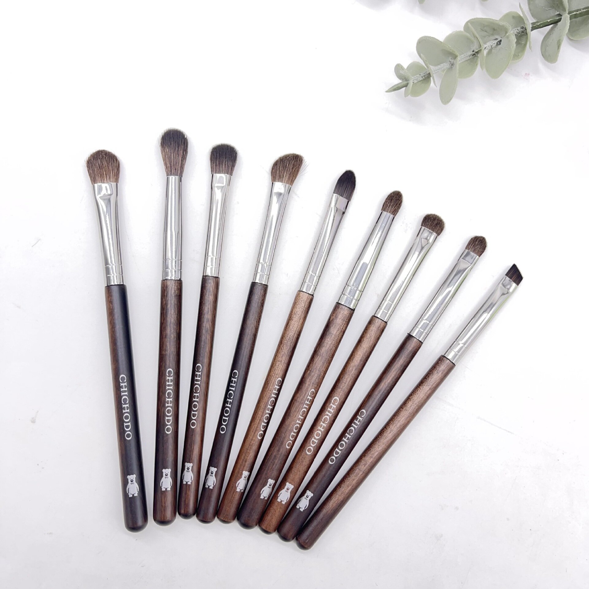 9-предметный набор кистей для теней с животным волосом, маленькие кисти для макияжа из конского волоса, кисть для теней, кисть для губ, набор кистей для глаз