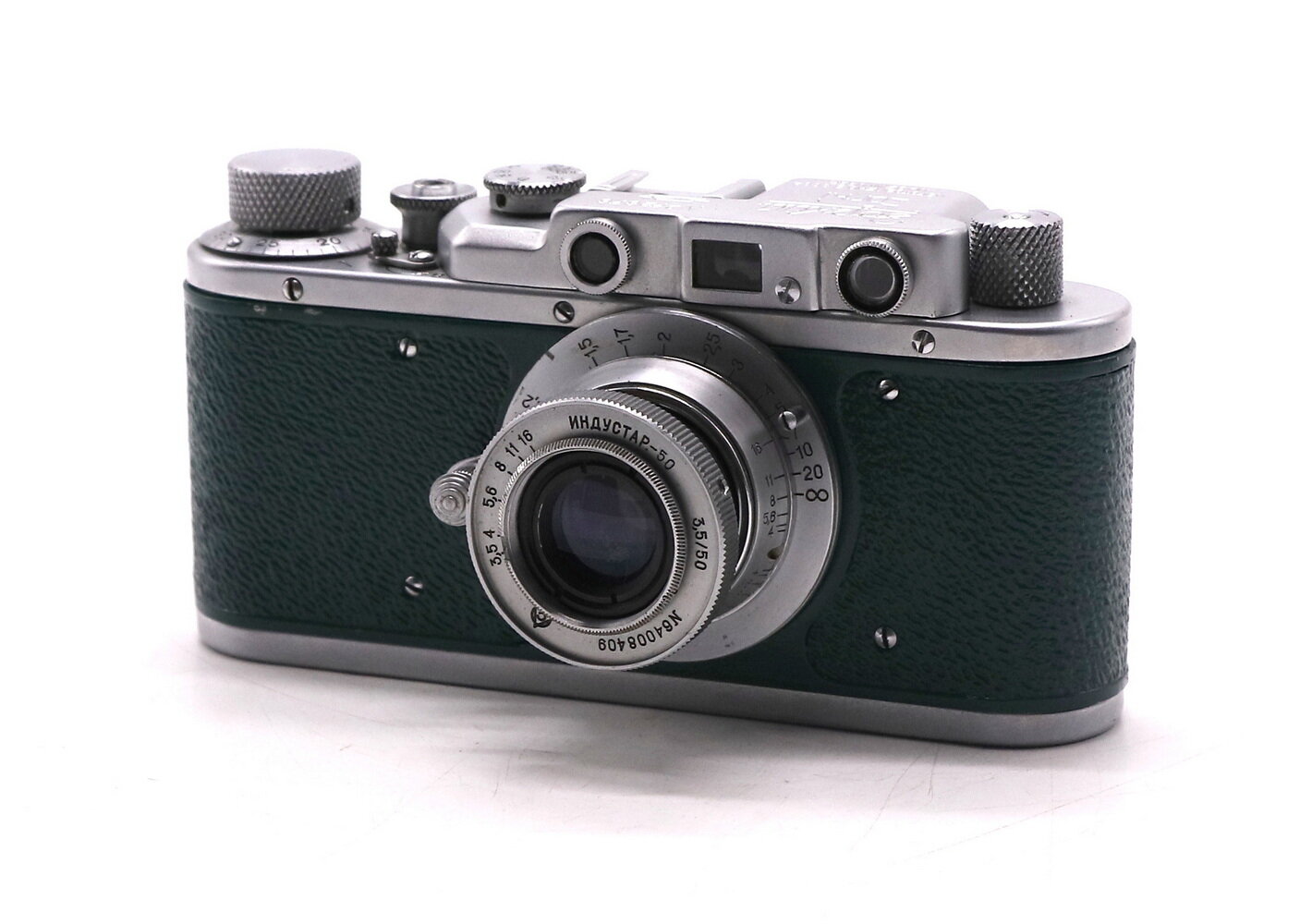 Фотокамера Зоркий / Zorki + Индустар 50 зеленый