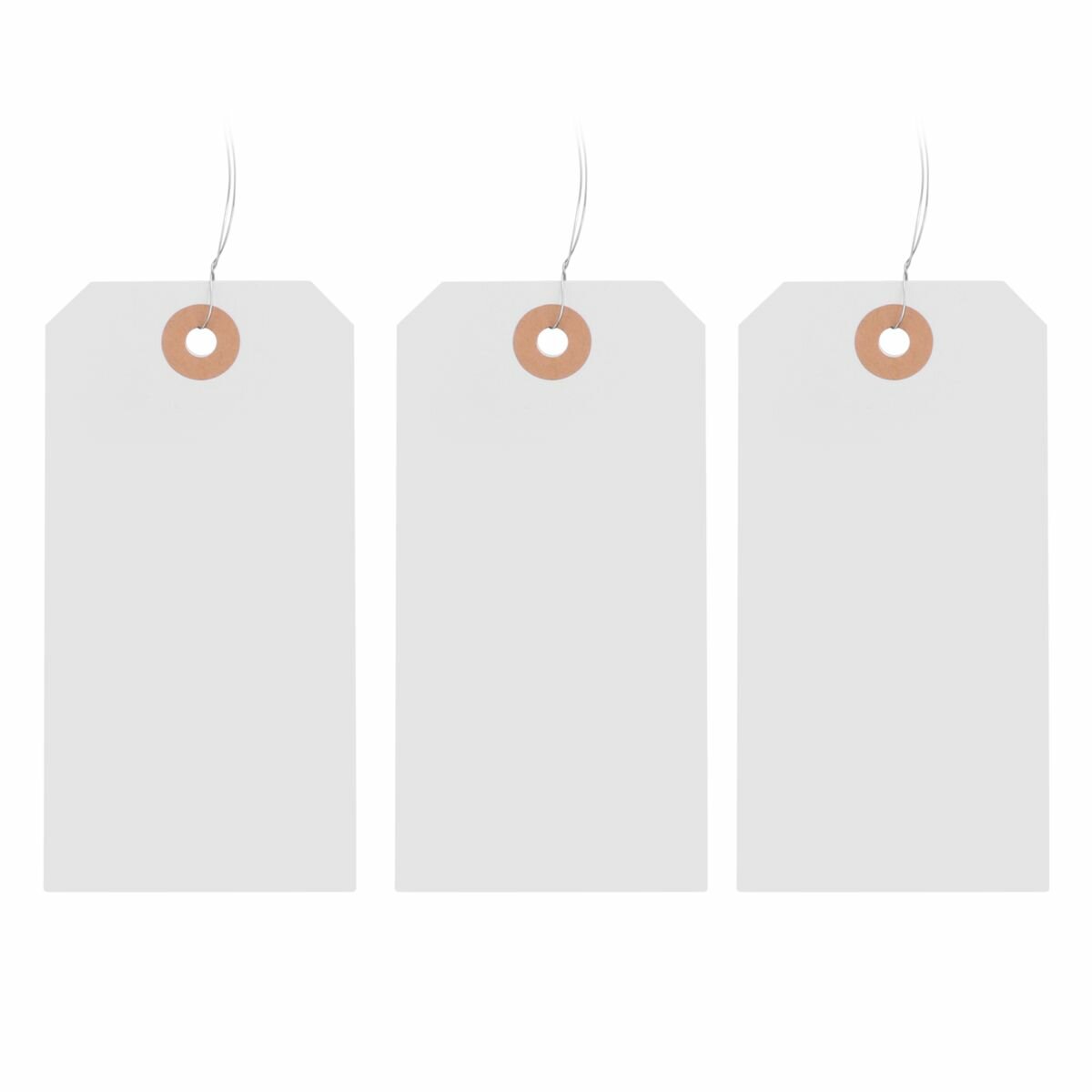 125 шт. бирок с усиленным люверсом и проволокой