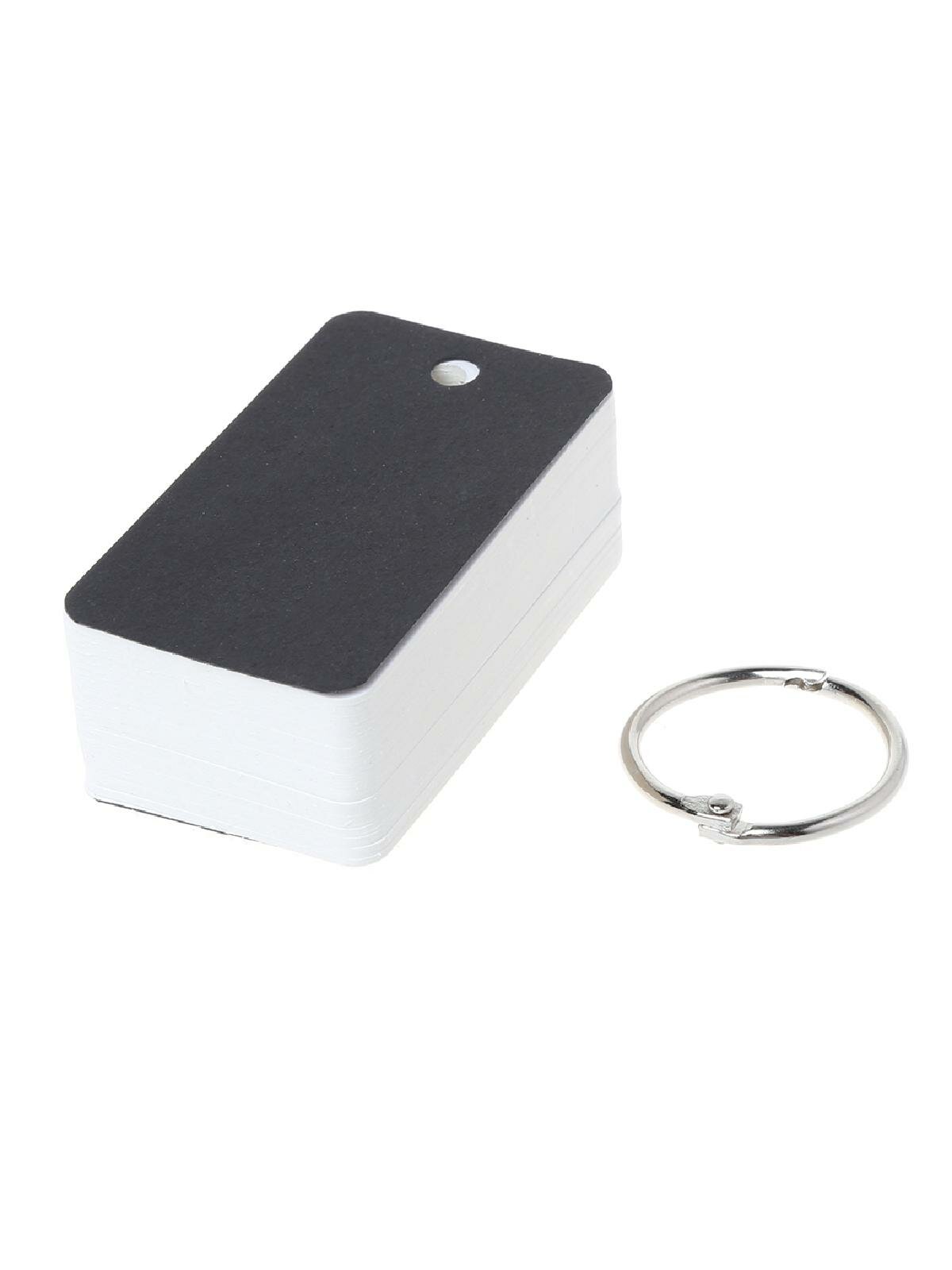 Простой Самодельный Указатель Картонная Обложка Пустая Бумажная Карточка Блокнот Для Заметок Закладки Связующие Кольца