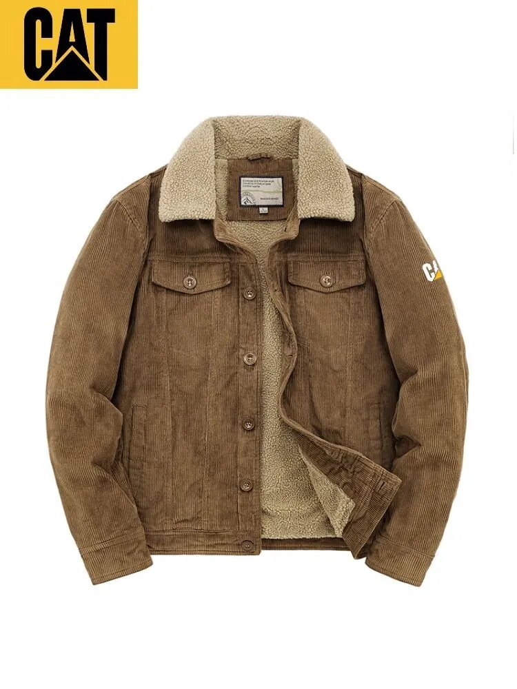 Куртка Caterpillar Мужская куртка -вельвет, отложной воротник, утепленная, короткий крой. Для активного отдыха и повседневной носки