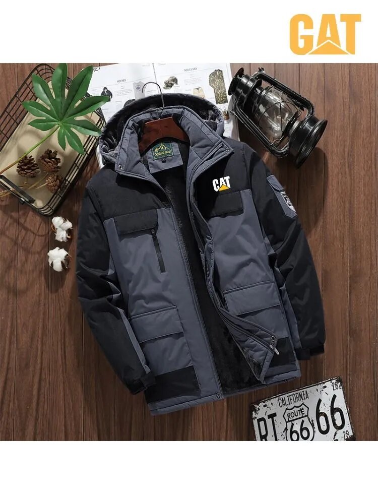 Пуховик Caterpillar Мужская утепленная куртка с капюшоном-водонепроницаемая, для активного отдыха и города