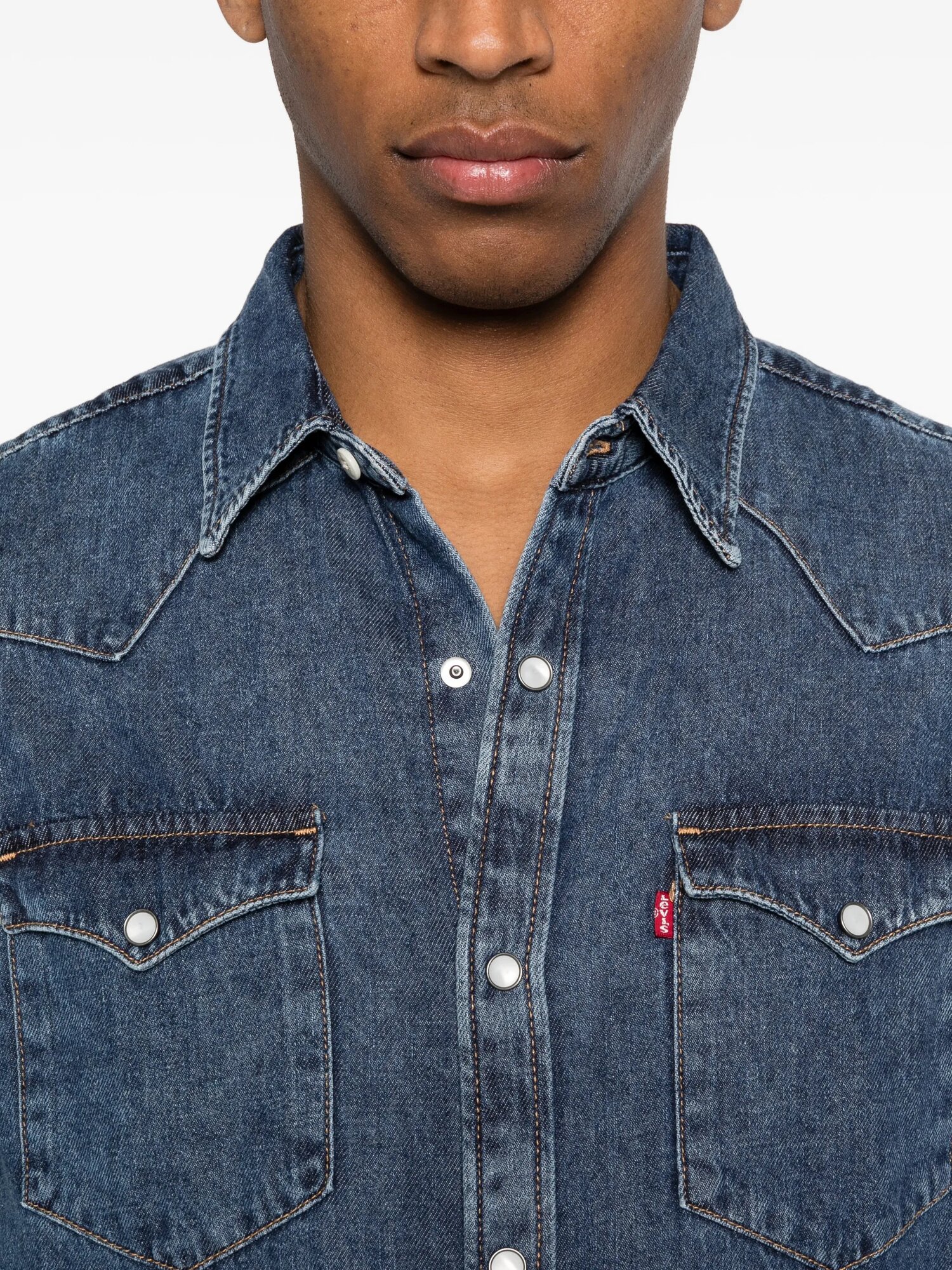 Рубашка Levi's, размер L, cиний — фото 1