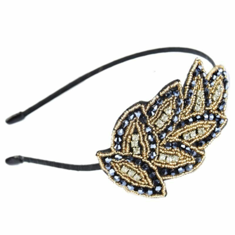 Винтажный ободок с бусинами в стиле 1920-х, - 5