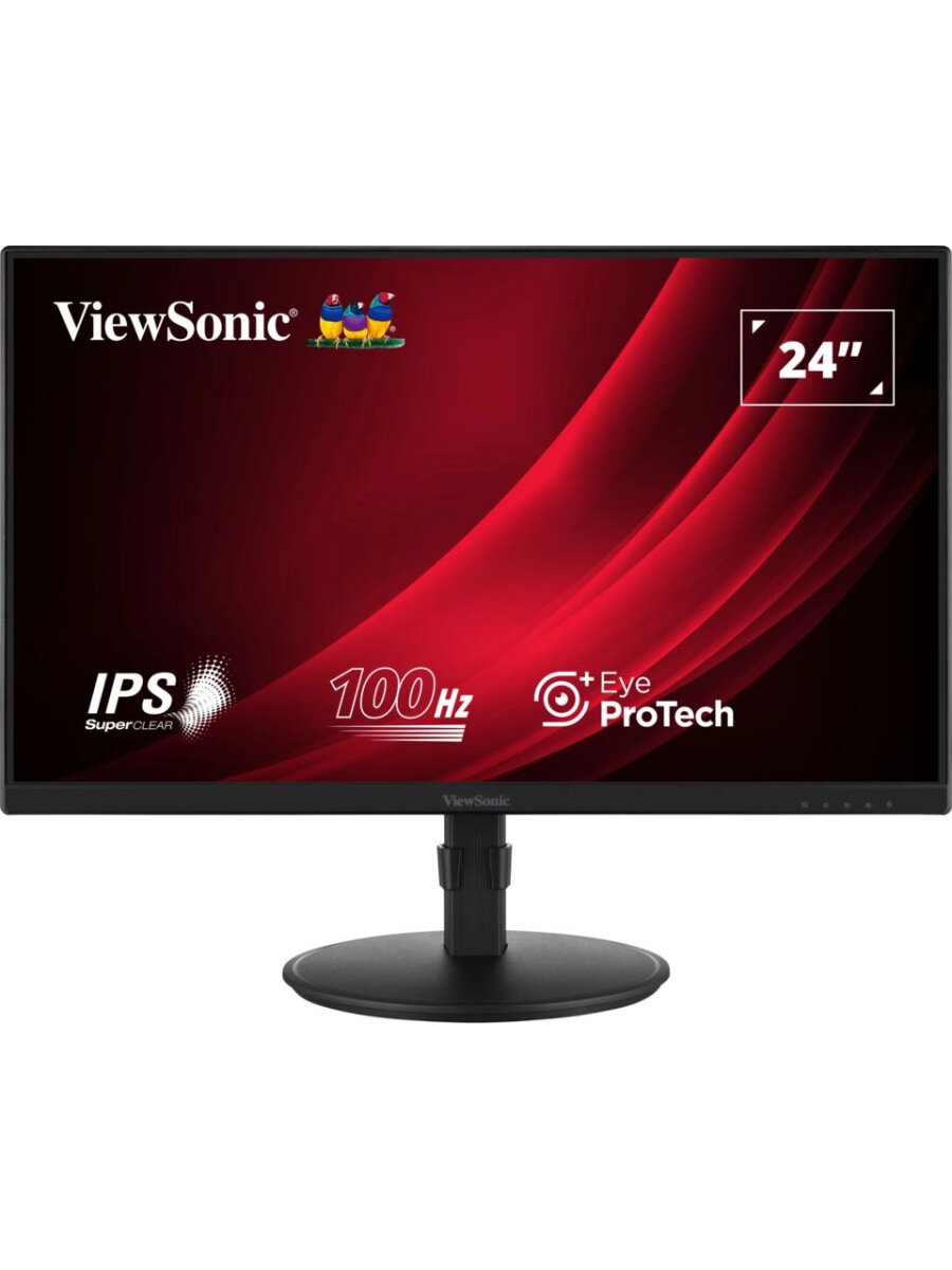 23.8" Монитор ViewSonic VA2408-HDJ черный FHD IPS