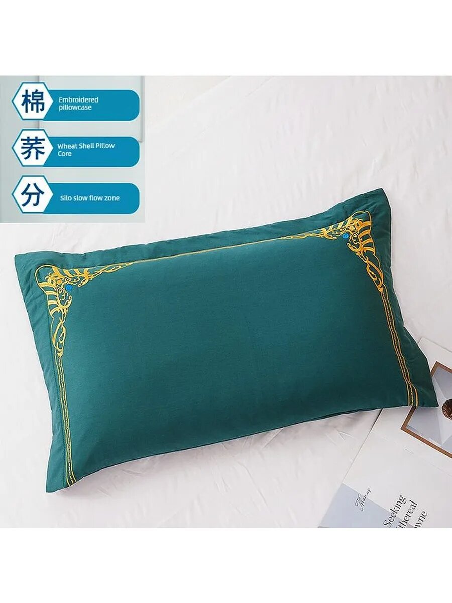 Подушка гречневая (большая 43*69 см — зеленая)