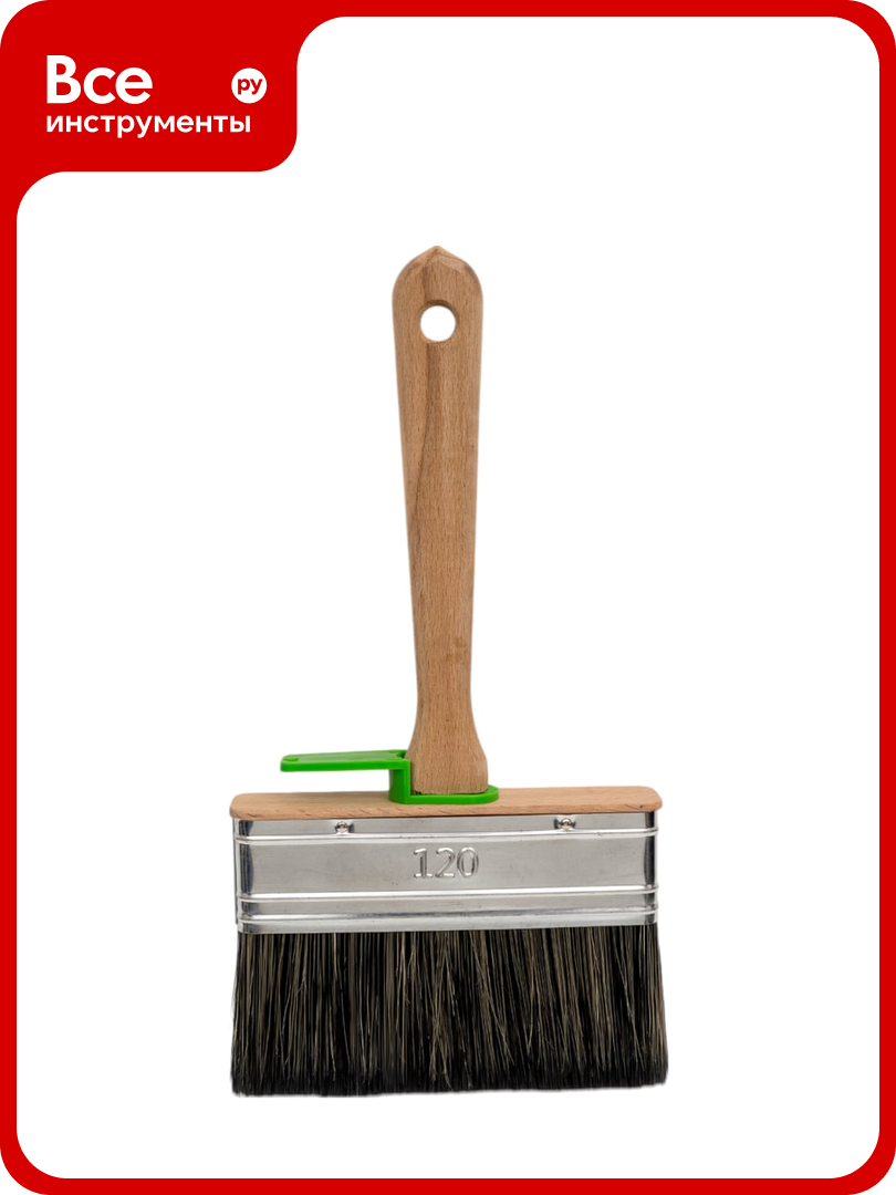 Флейцевая кисть для работ по дереву Лазурный берег с деревянной рукоятью, металлическим бандажем и смешанной щетиной