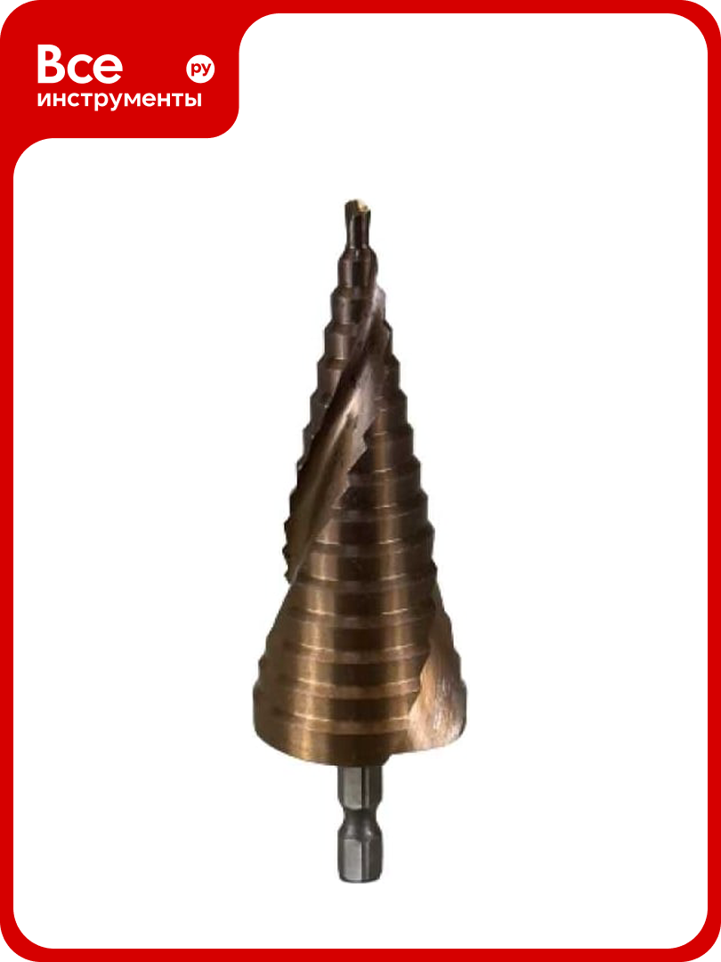 Ступенчатое сверло 4-32 мм, по нержав. стали, алюминию и пластикам, хвостовик HEX PROCUT DL01023