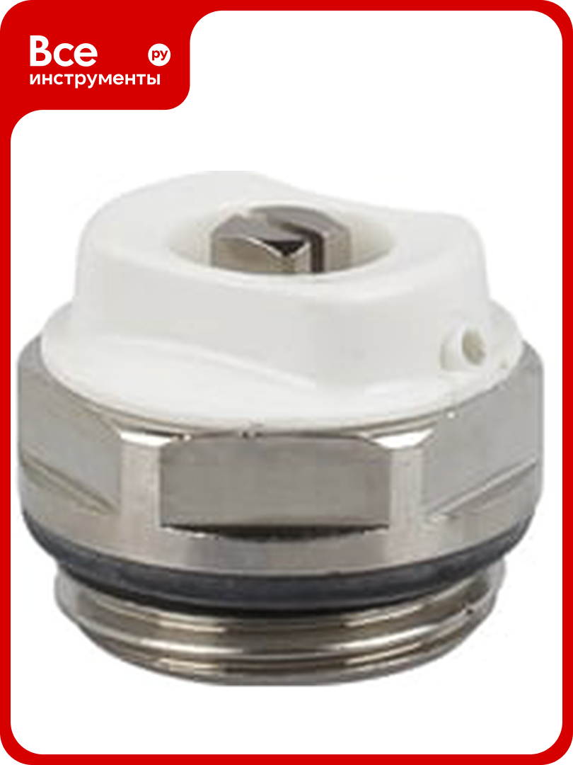 Ручной воздухоотводчик SR Rubinetterie 1/2", никель 0001-1500N000, из латуни с никелем, ручное управление