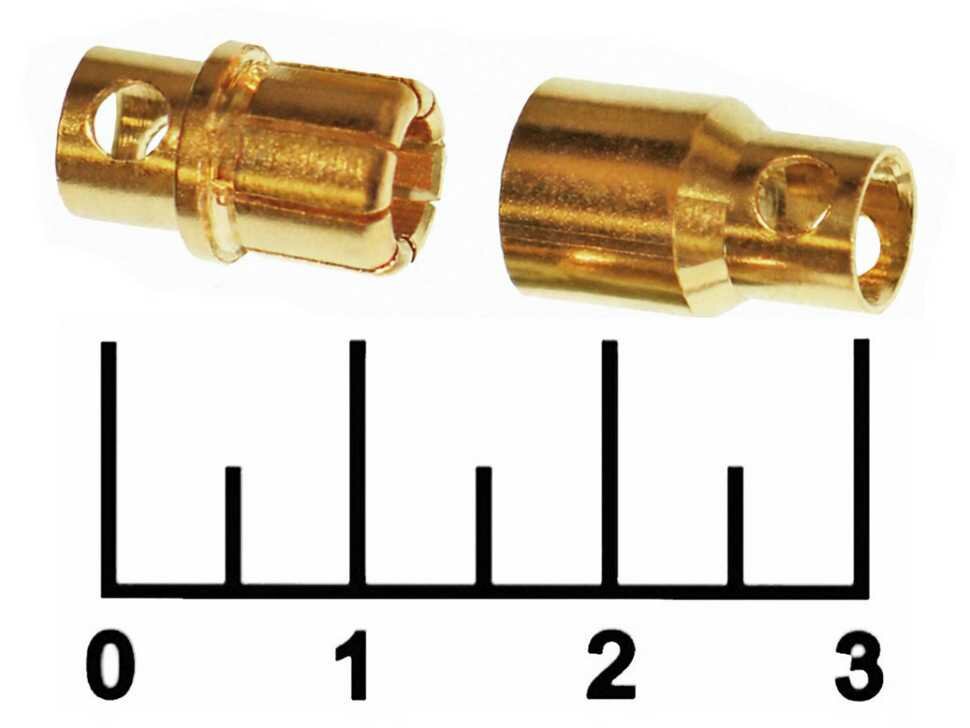 Разъем питания 1pin в комплекте 8мм без корпуса