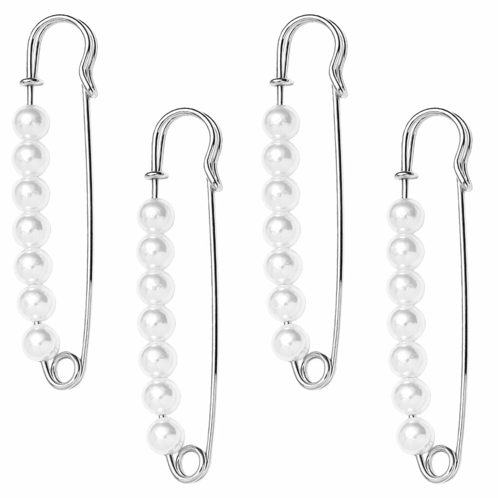 4 шт. Вышитой жемчугом английской булавки для регулировки декоративного пояса джинсов