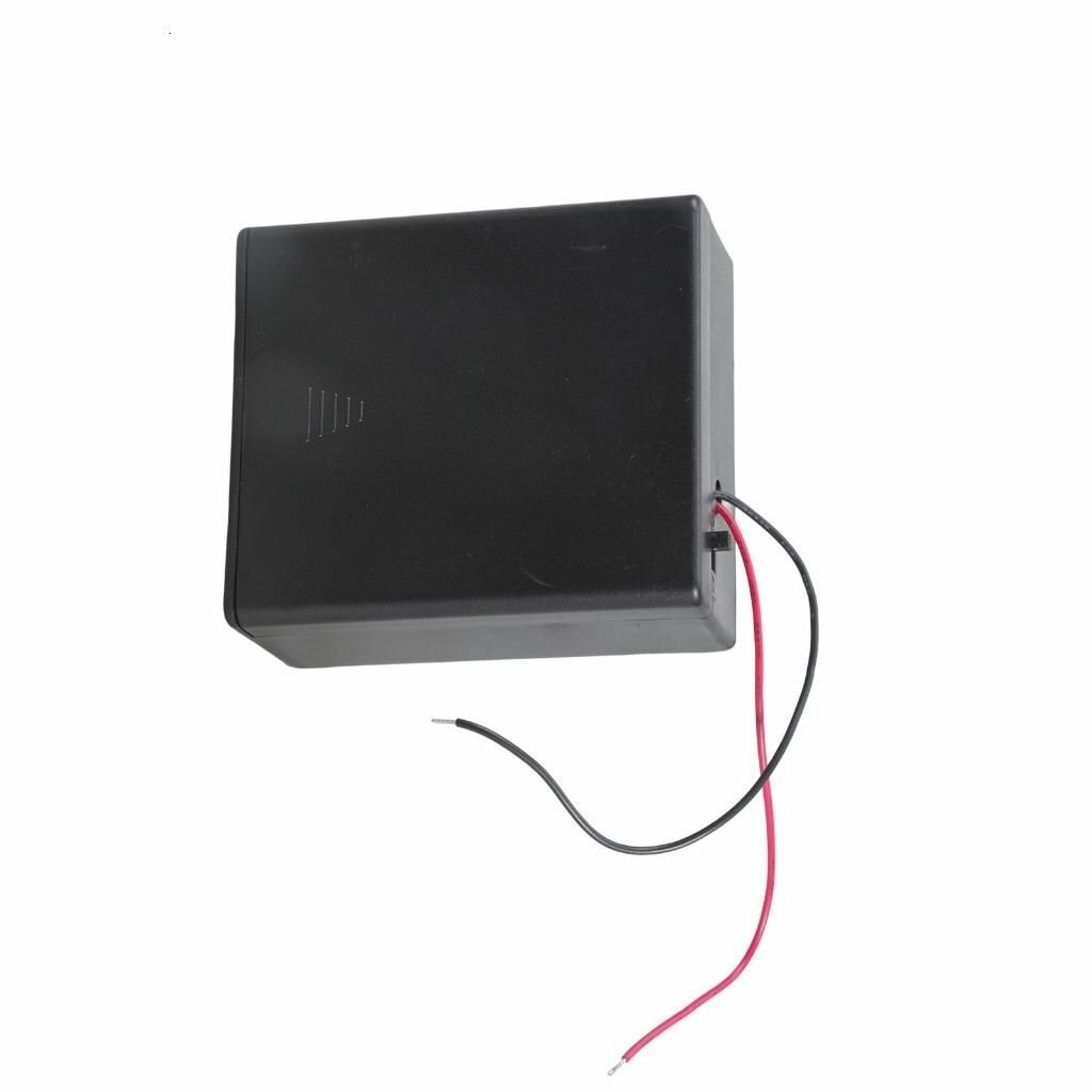 Прочный бокс для батареек LR20 D, 2 секции с бухтой