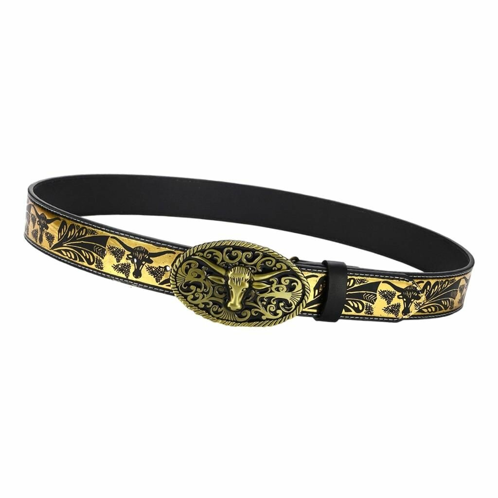 Этнический пояс с цепями, Золото - 100cm