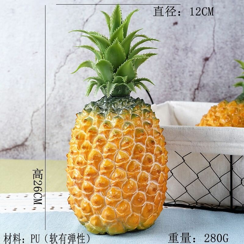 Искусственный пластиковый ананас, декоративный реквизит, модель, фальшивый фрукт, ананас, украшение для витрины магазина, для фотографии