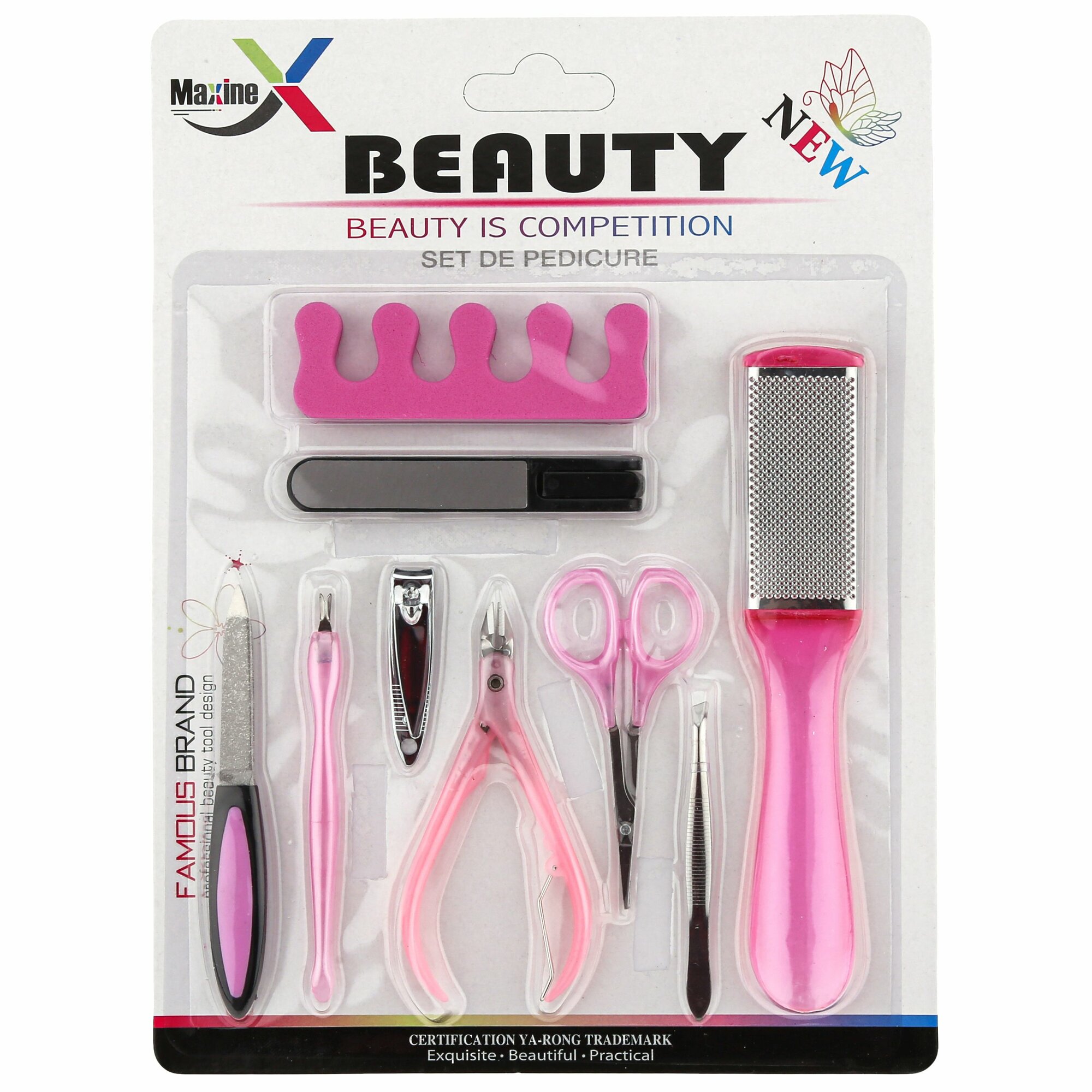 Педикюрный набор 9 предметов, в блистере