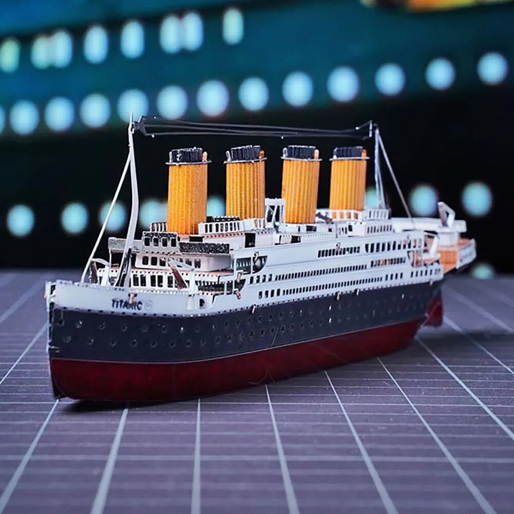 Металлический конструктор 3D Титаник из нержавеющей стали, набор DIY для взрослых и подростков 14+, сборная модель без клея, подарок-головоломка