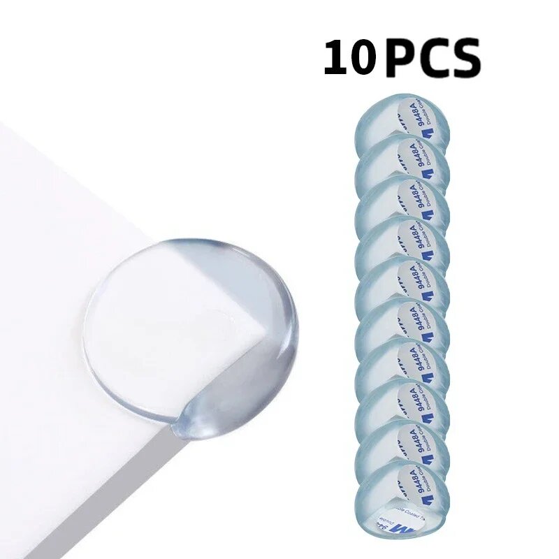 Прозрачные защитные уголки XUNYI из силикона Белый, 10 PCS Round
