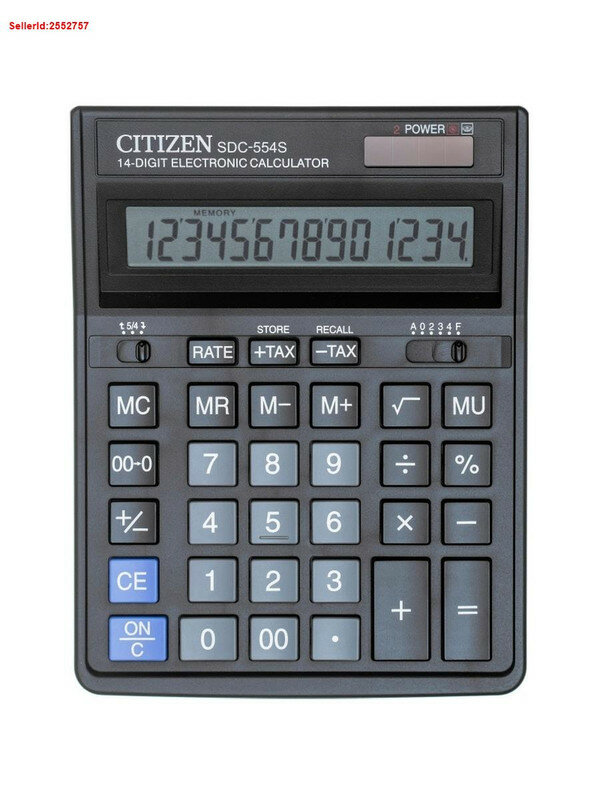 Citizen Калькулятор настольный Полноразмерный, черный/