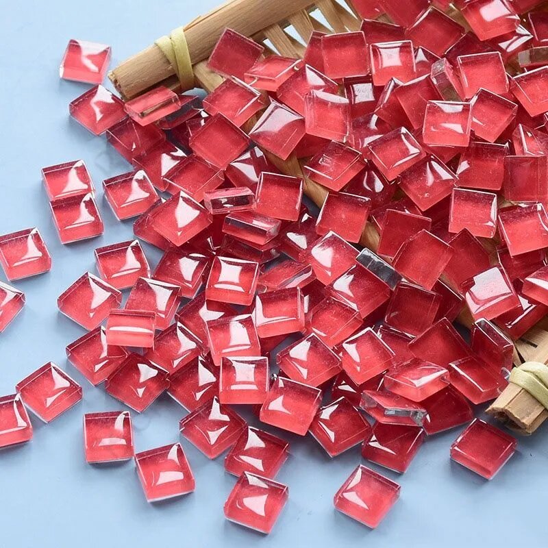 Стеклянная мозаика красный 10х10х4мм, Сделай сам Наборы для самостоятельного изготовления