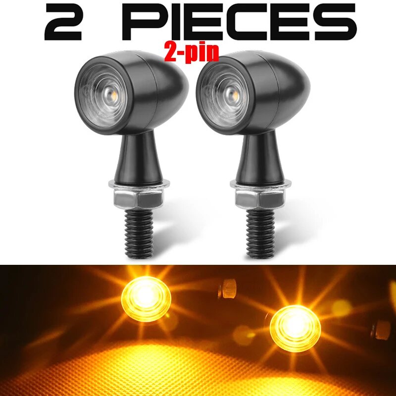 Сигнальный поворотник для мотоцикла, 12 В 2x 2Pin Yellow Only