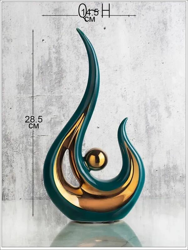 Статуэтка Жемчужина(изумрудная большая 28х14х6 см)