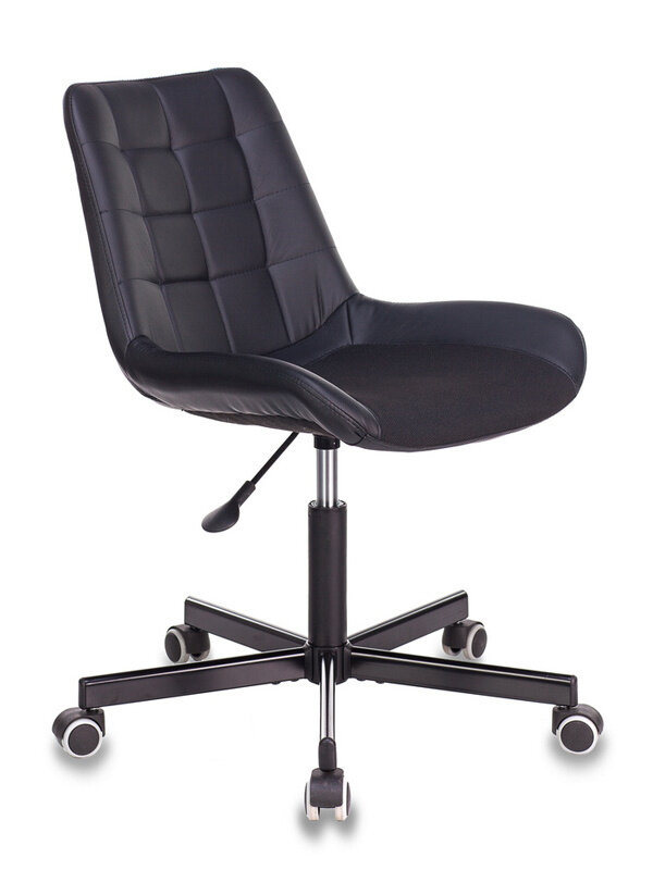 Кресло Бюрократ CH-350M, обивка: текстиль/эко. кожа, цвет: черный