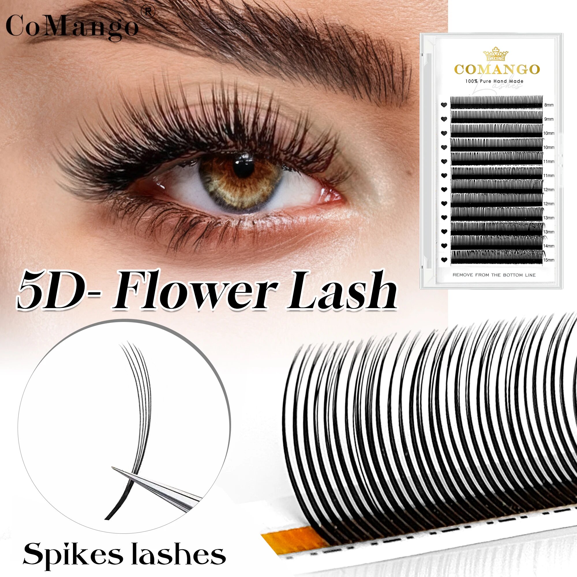 КоMango 5D Флора Wispy Fairy Lashes LC, 13 мм