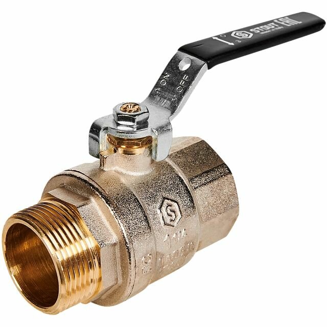 Кран шаровой полнопроходной STOUT SVB-0003-200032 ВР/НР ручка рычаг 1 1/4