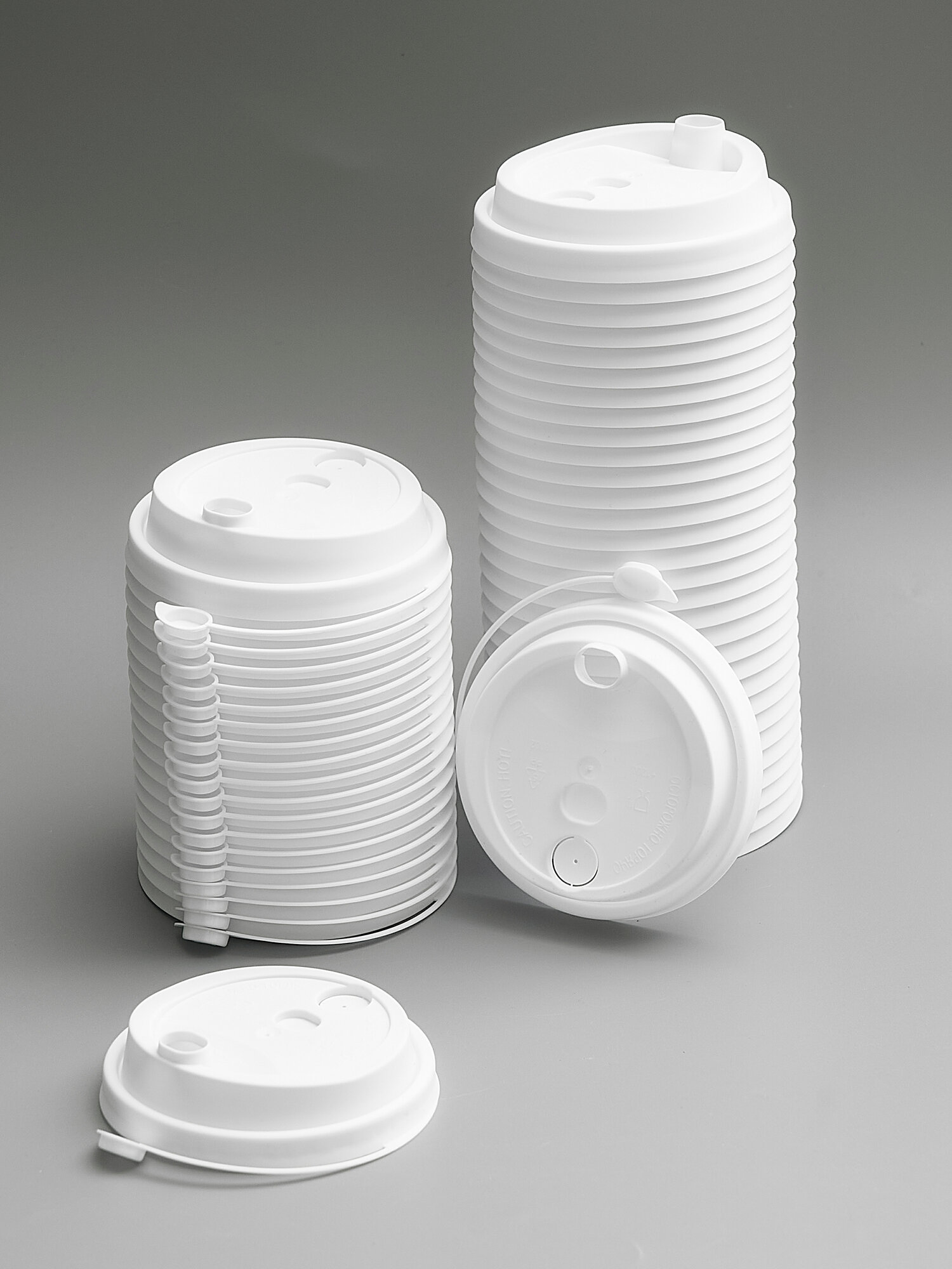 Крышка одноразовая для стакана 80 мм, с питейником Flip-top, белая, (50 шт).