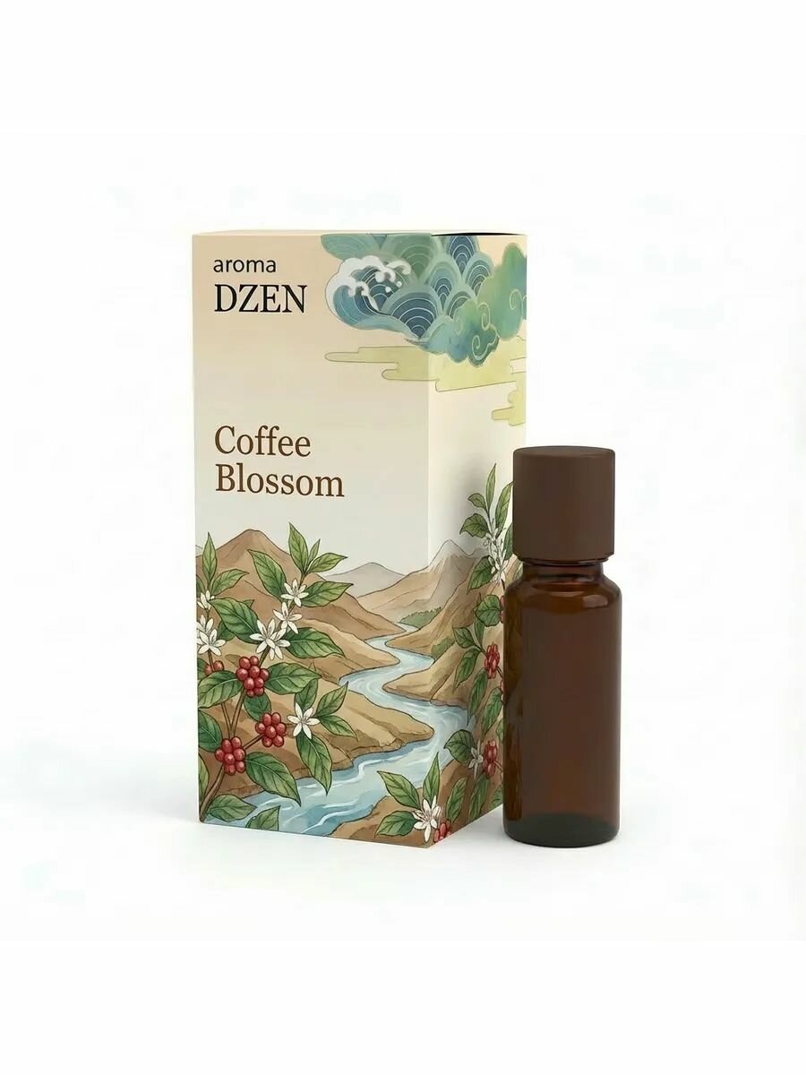 Эфирное масло роллер Цветение кофе Aroma Dzen 5мл для ароматерапии, бани, йоги