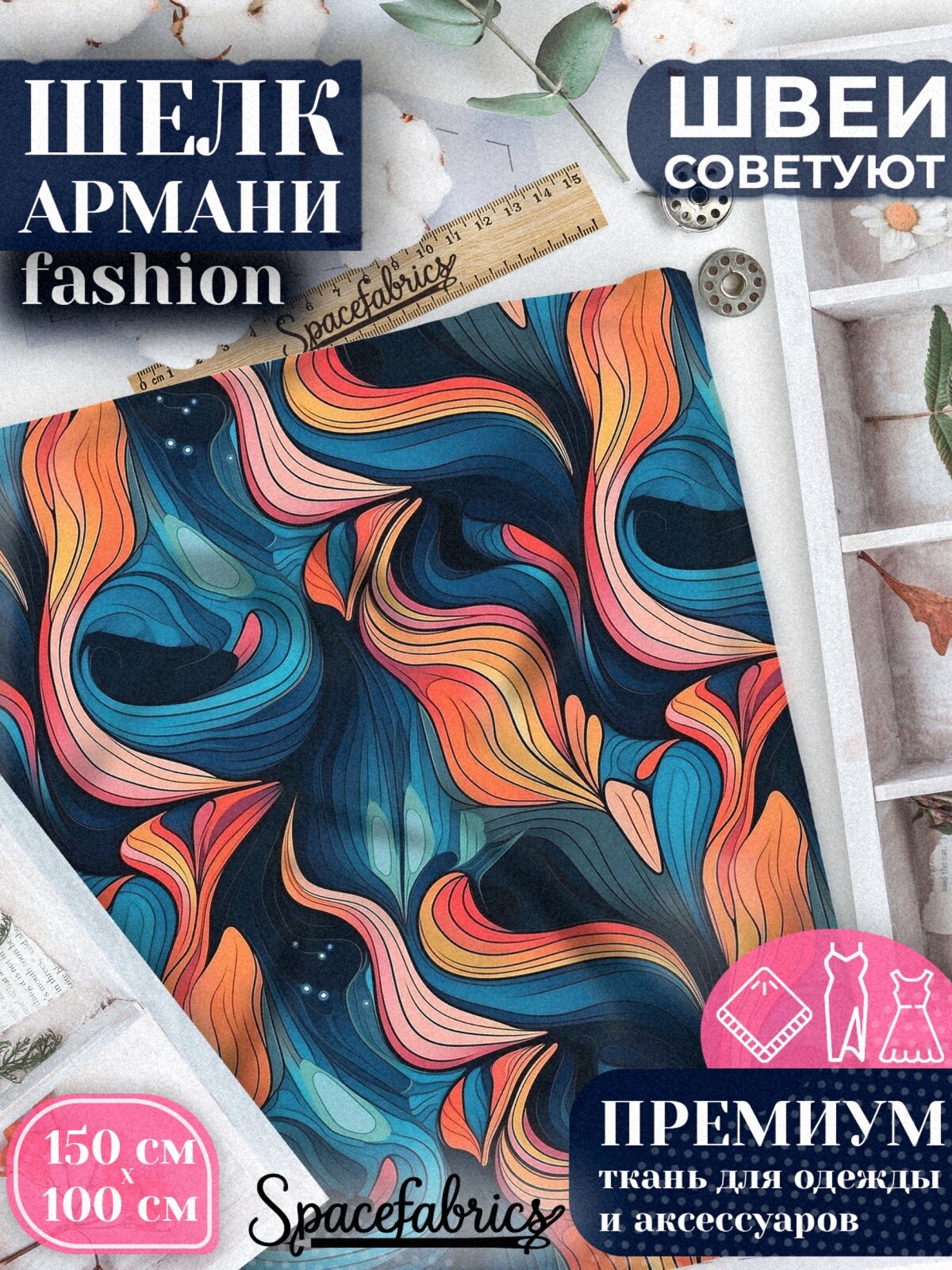 Шелк Армани, искусственный атлас шелк Armani, мягкий для костюмов, платьев, юбок. 147*100 см, 90 г/м