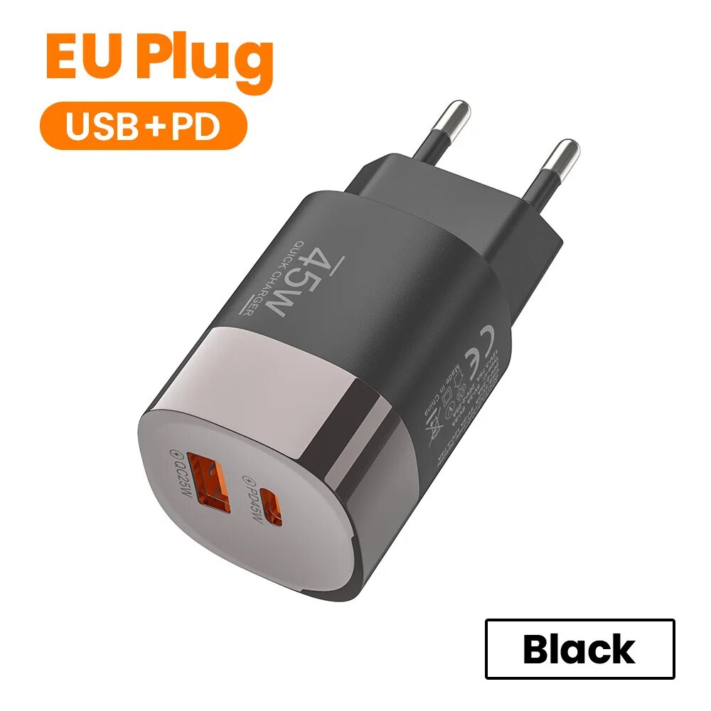 Зарядное устройство EU 45W USB PD для телефона