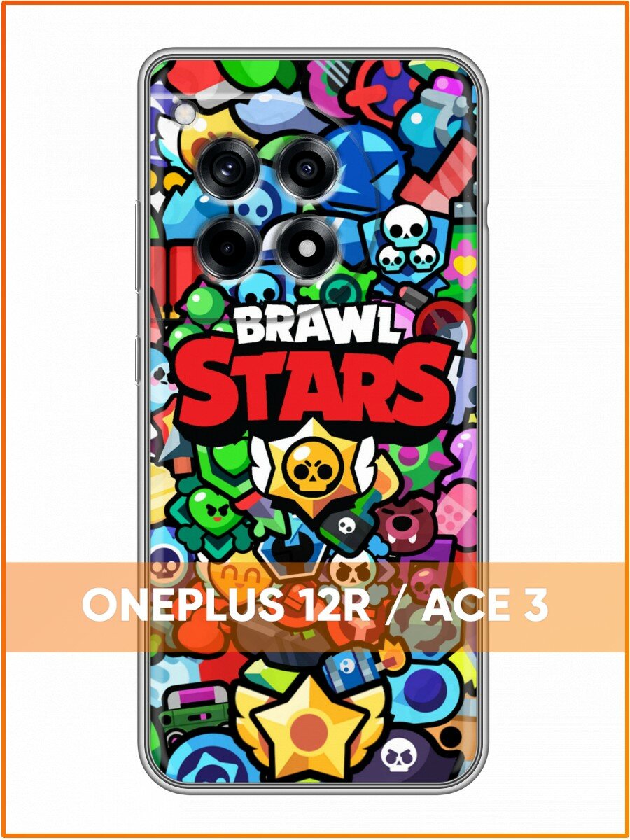 Чехол для OnePlus Ace 3, OnePlus 12R с принтом для мальчиков Brawl Stars (ВанПласт Асе 3, ВанПласт 12Р)