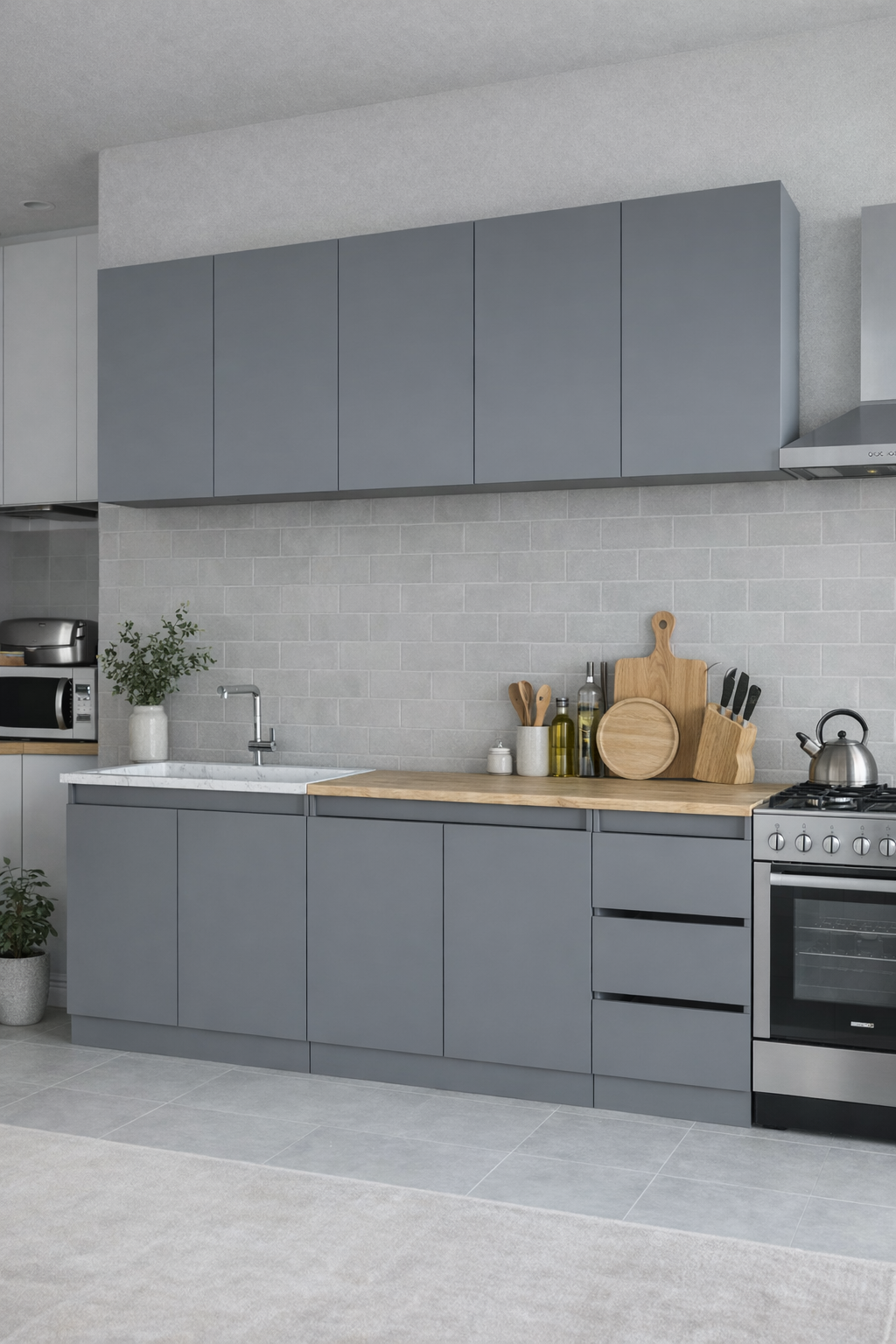 Кухонный гарнитур модульный 2м "Ксения" комплект со столешницей