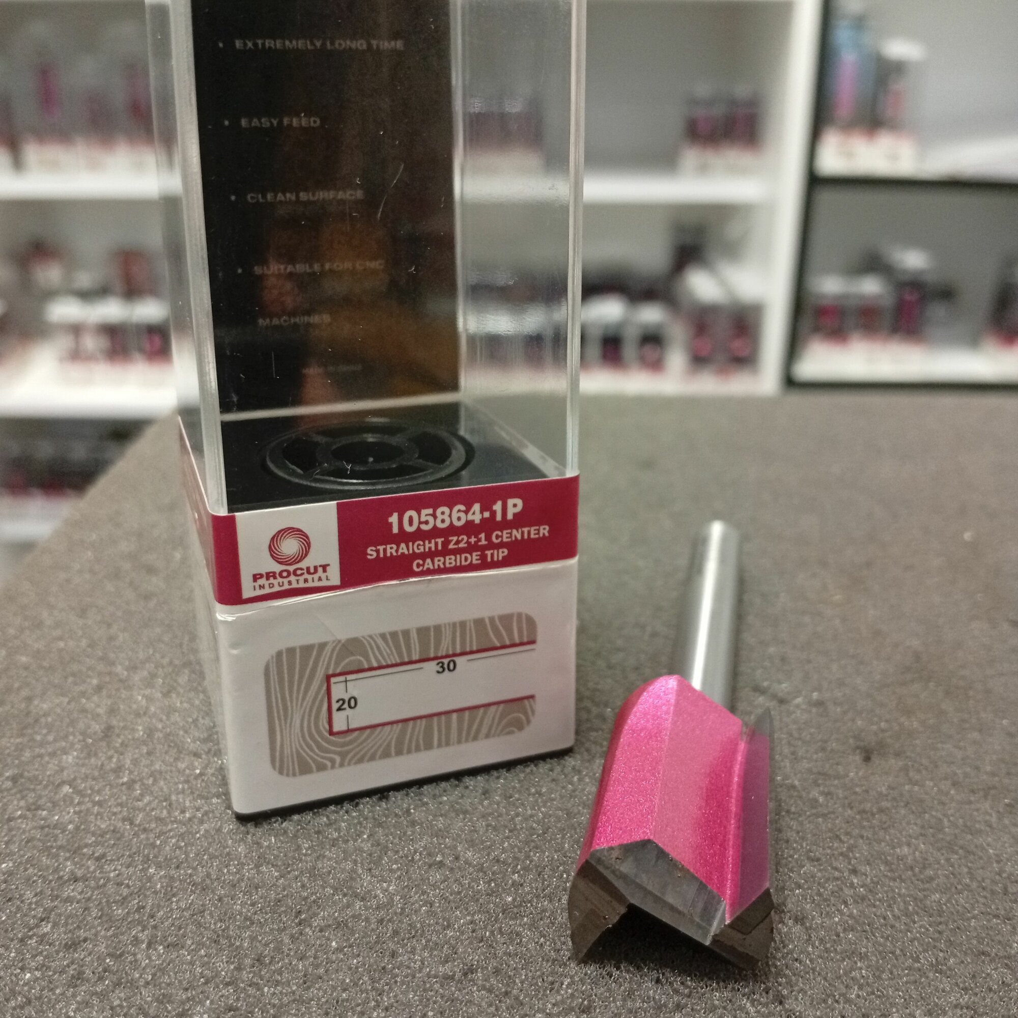 Фреза пазовая 20мм х30мм с врезным зубом (проф. серия) Z 2+1 D 20x30x90 S 8 PROCUT