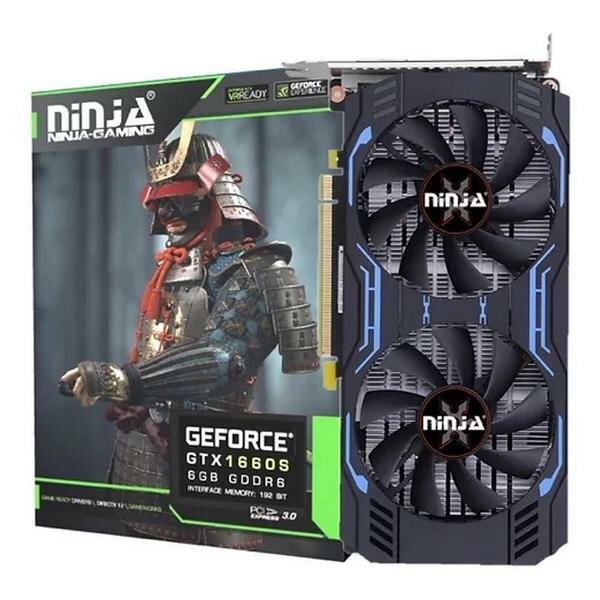 Видеокарта Ninja GTX1660 SUPER 6GB 192bit GDDR6 DVI DP HDMI 2FAN RTL