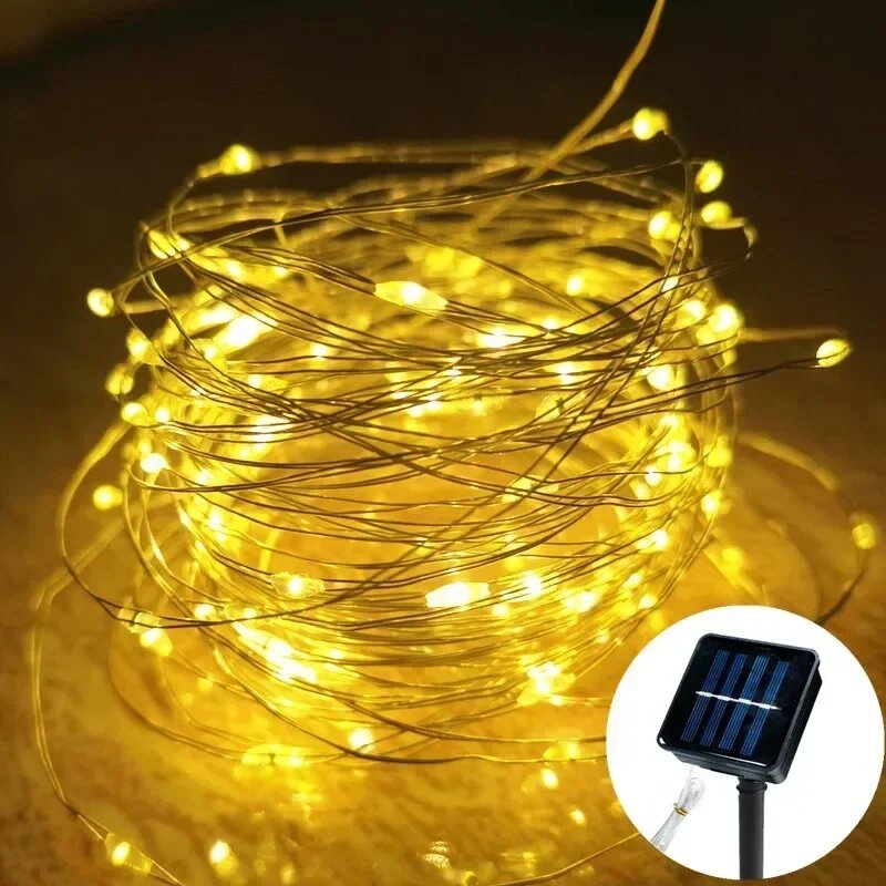 Гирлянда светодиодная на солнечных батареях, Warm Light, 4M 20LEDs