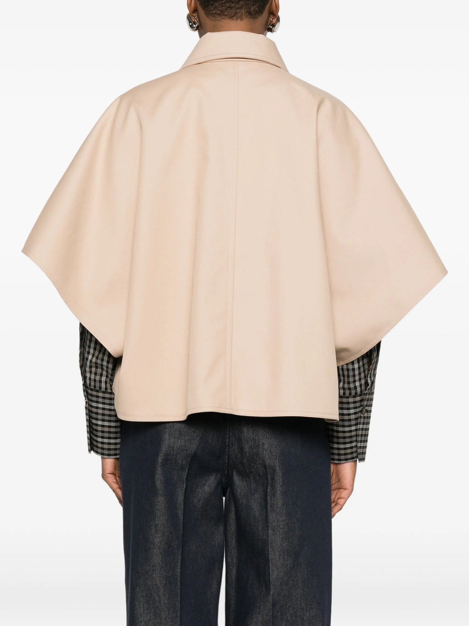 Накидка Max Mara Buttoned cotton cape, размер M-L, разноцветный — фото 1
